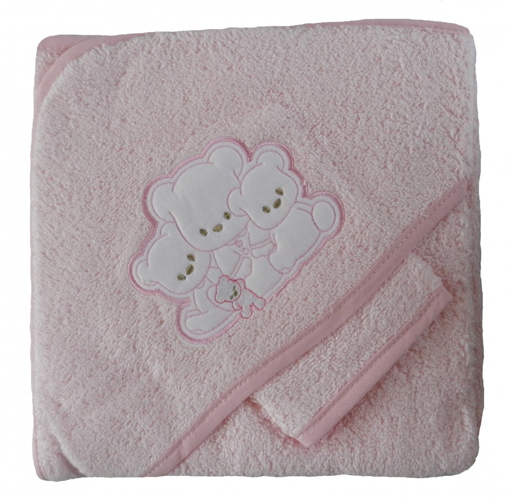 Cape de bain bébé fille - sortie de bain - Mon Coffret Naissance